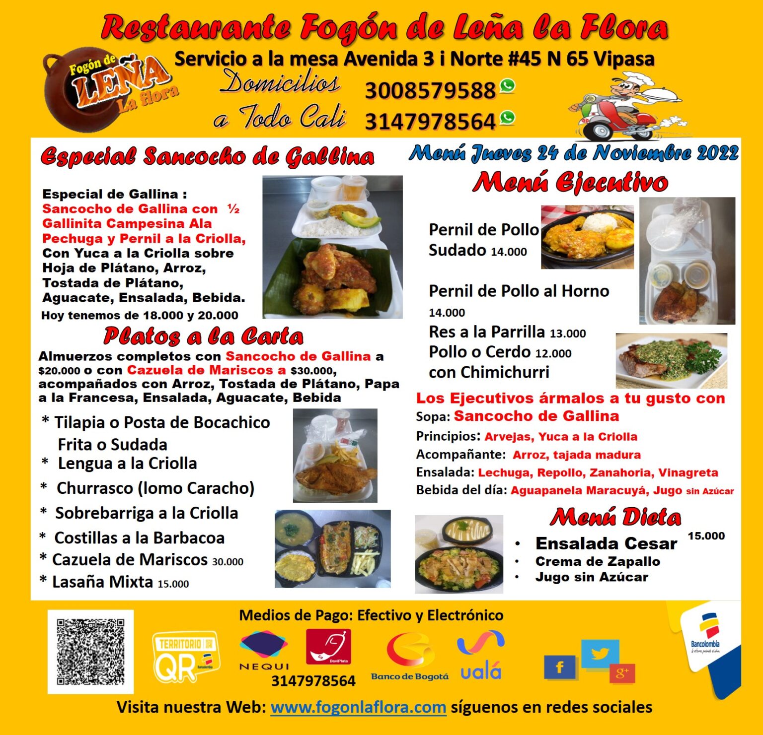 Especial de Gallina y mucho mas !!! que ricoooo platos típicos ...